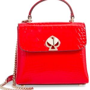 Bags | Nwt Kate Spade Romy Small Crocodileembossed Patent Leather ...